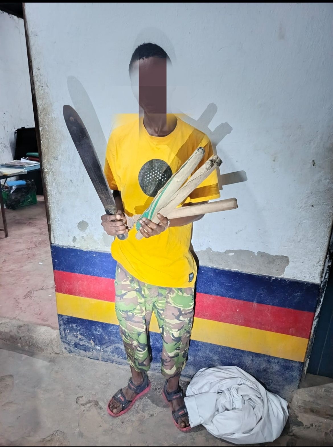 Likoni Police Arrest Suspected Gang Member With Panga and Bhang ...